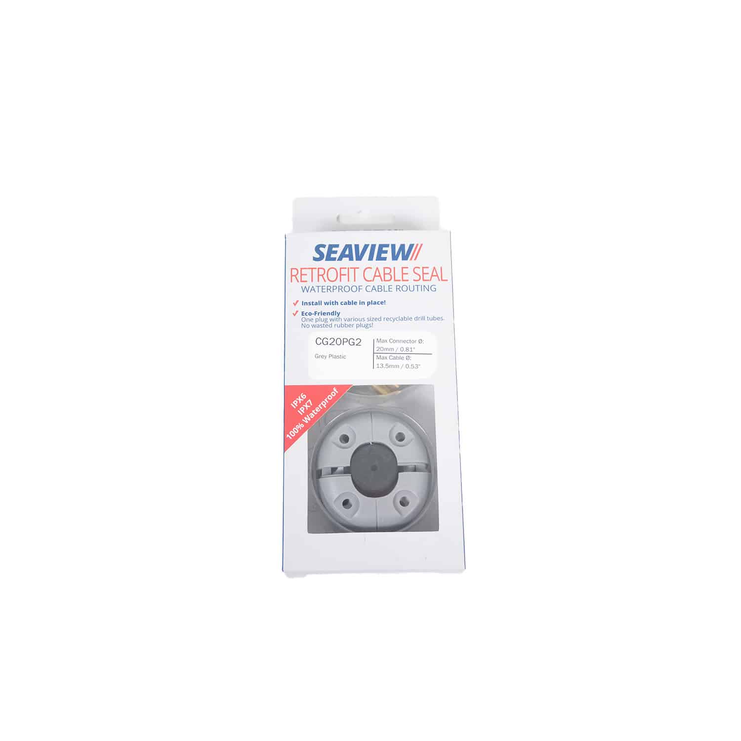 Seaview Retrofit Cable Seal Grey Plastic 20mm - KP Marine