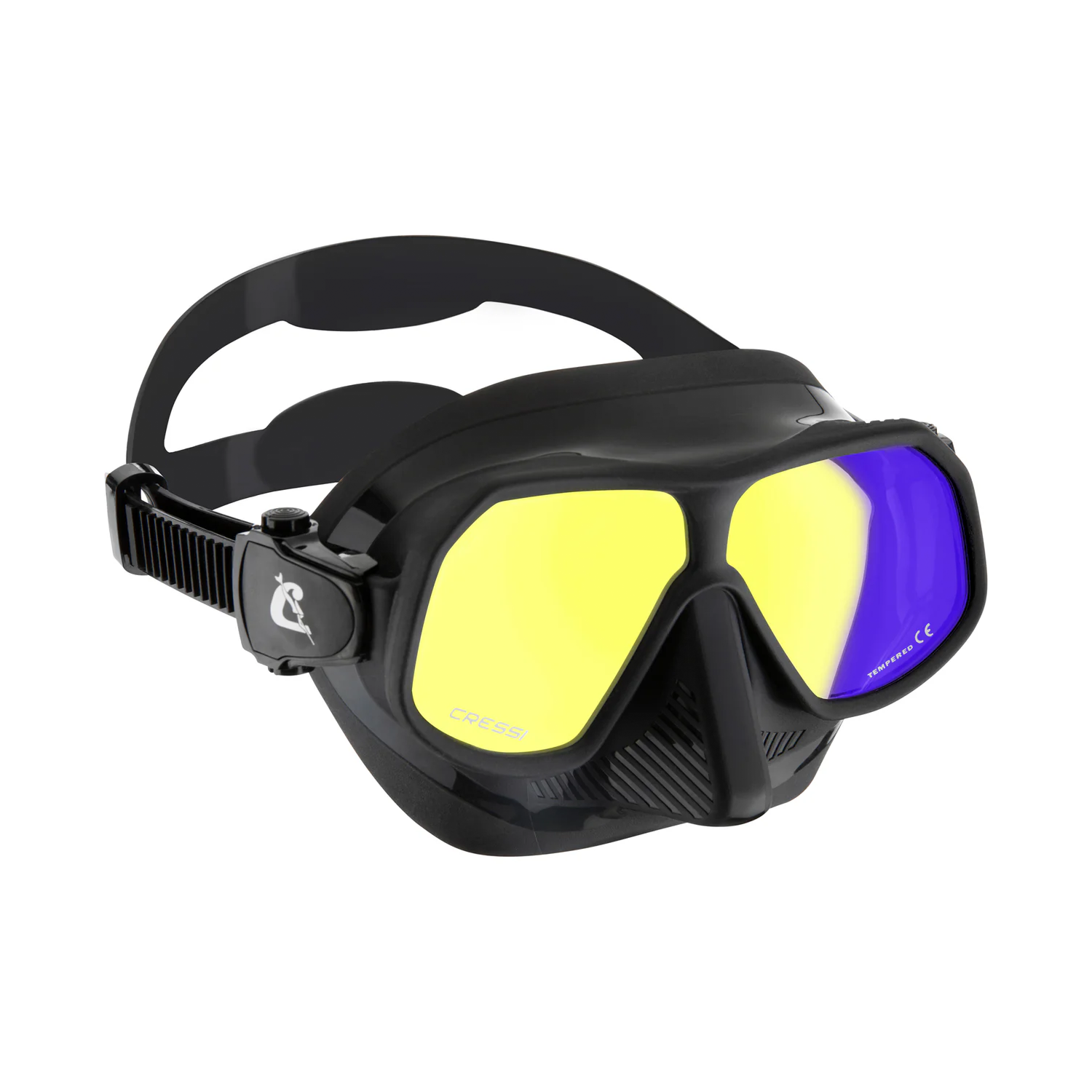 Cressi Rombo Mask Ultravision Yellow Lens Black - KP Marine