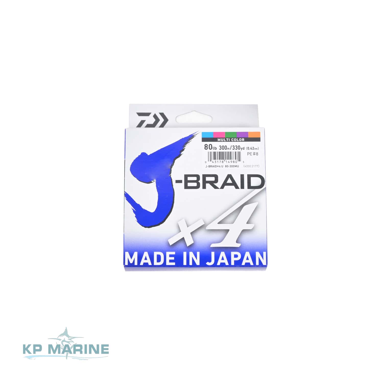 Daiwa J Braid 4 - Multi Colour 300m - KP Marine